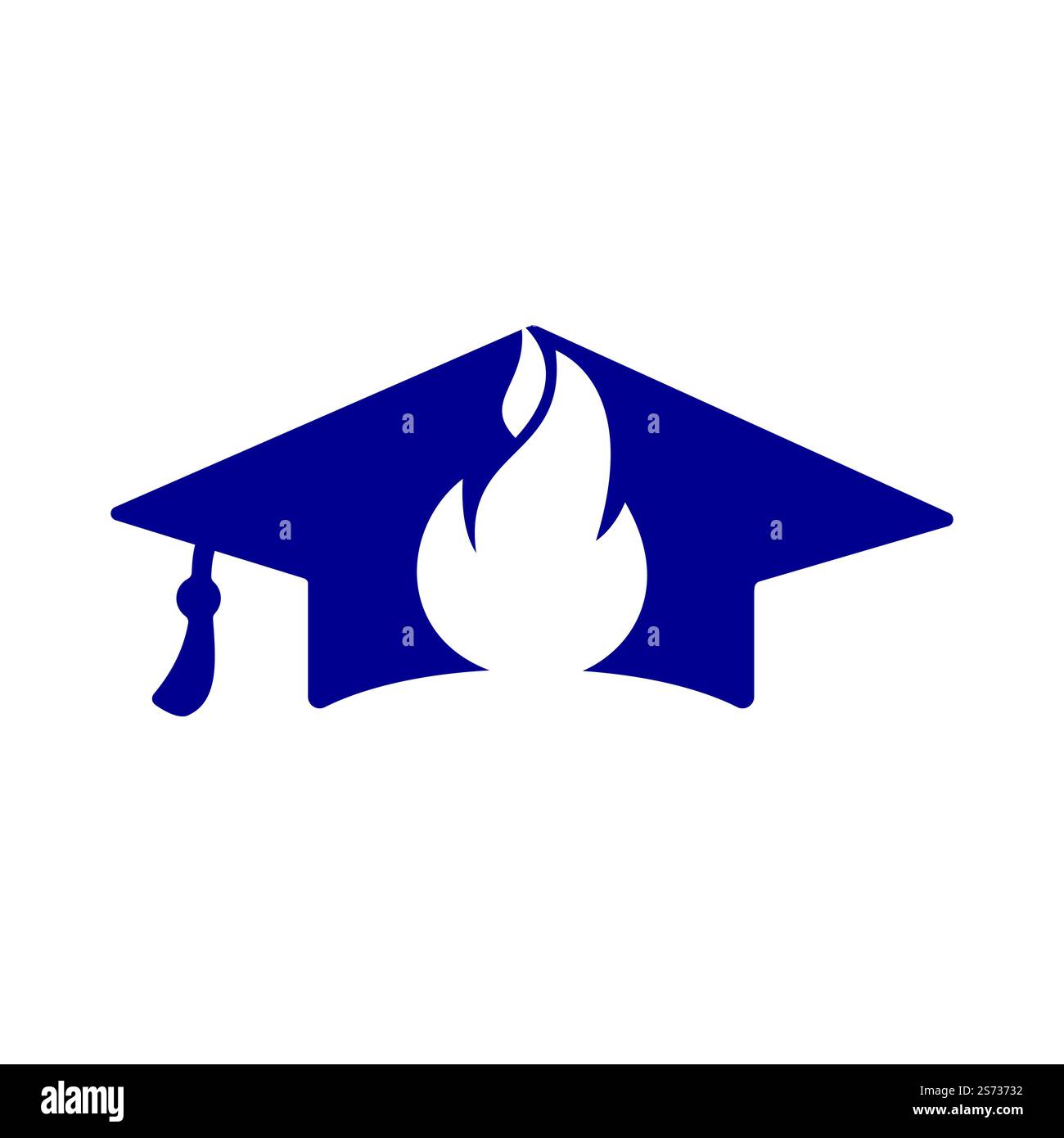 Hot education vector logo design. Graduation cap and torch combination ...