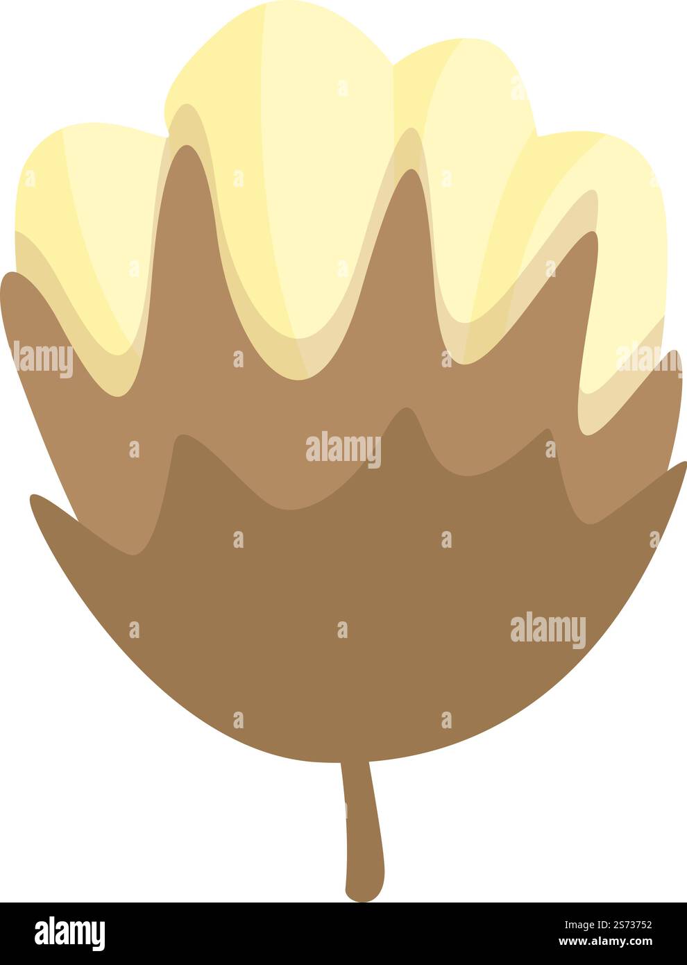 Fiber cotton icon cartoon vector. Organic plant. Natural stem. Fiber ...