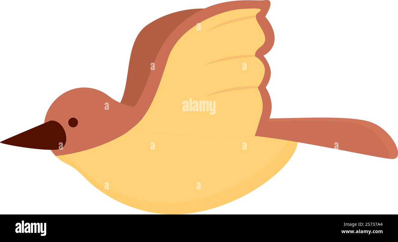 Speed fly sparrow icon cartoon vector. Tree bird. Cute bird. Speed fly ...
