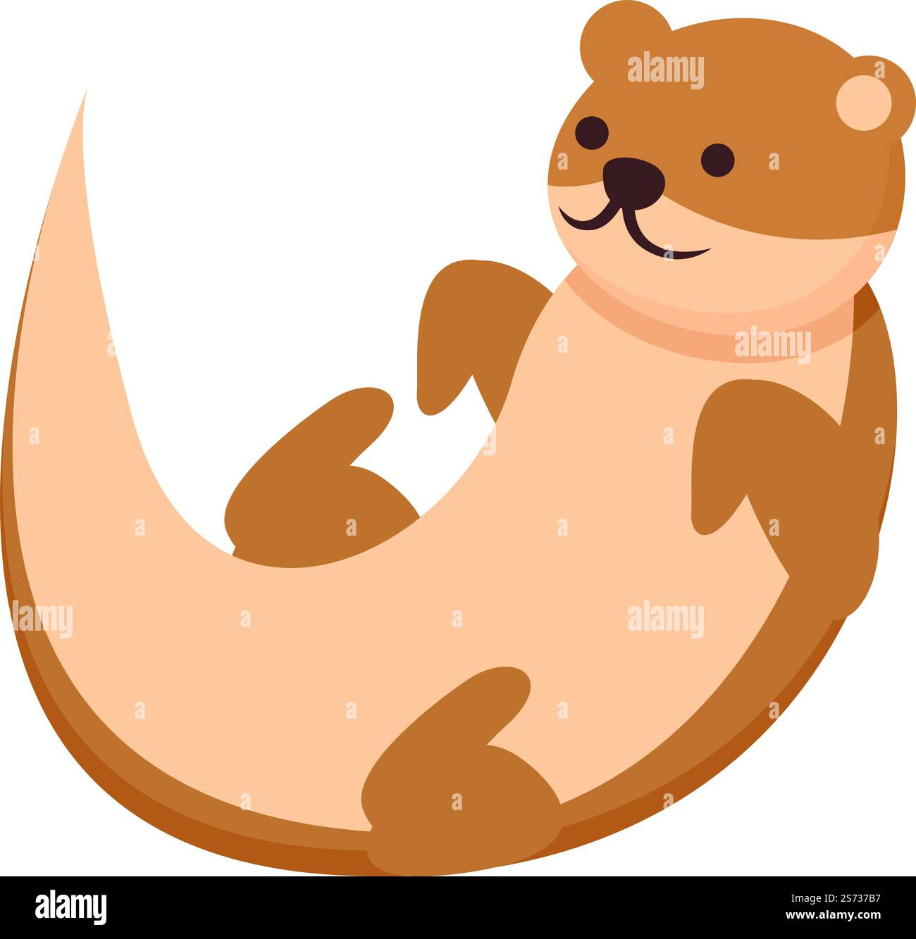 Weasel stoat icon cartoon vector. Cute animal. Otter tail. Weasel stoat ...