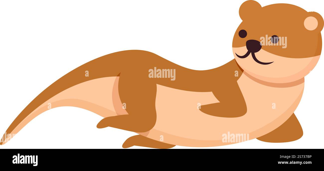 Beaver weasel icon cartoon vector. Cute animal. Mink ferret. Beaver ...
