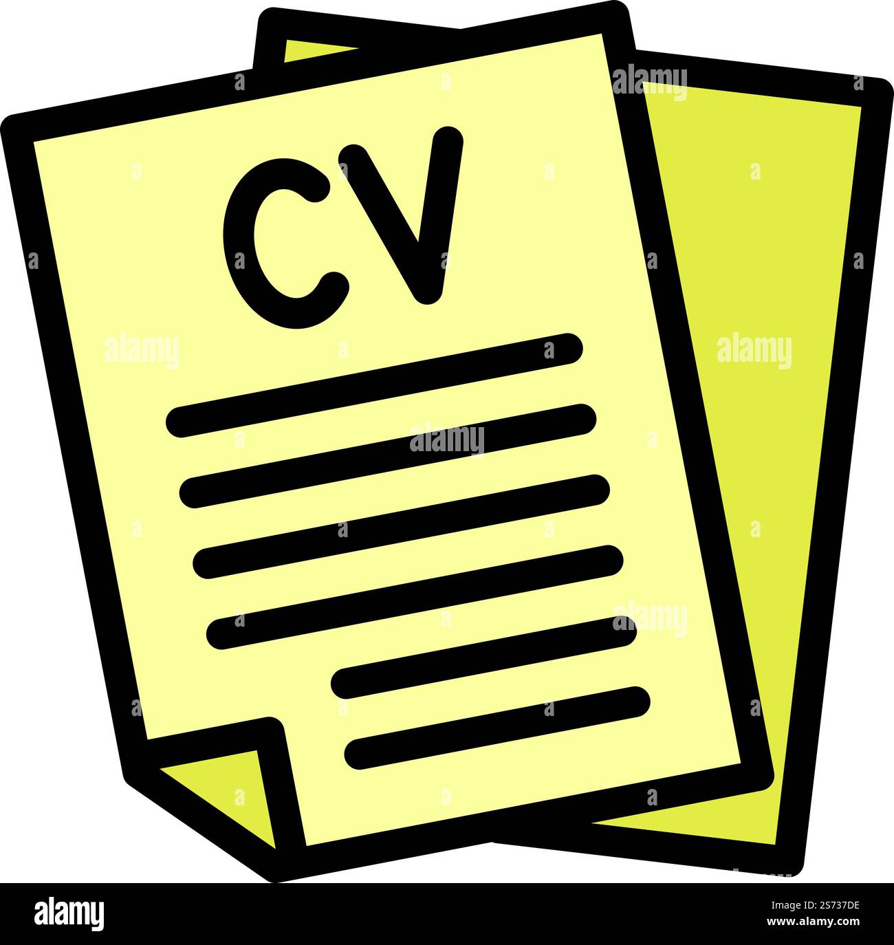 Cv document icon outline vector. Search interview. Digital resume. Cv ...