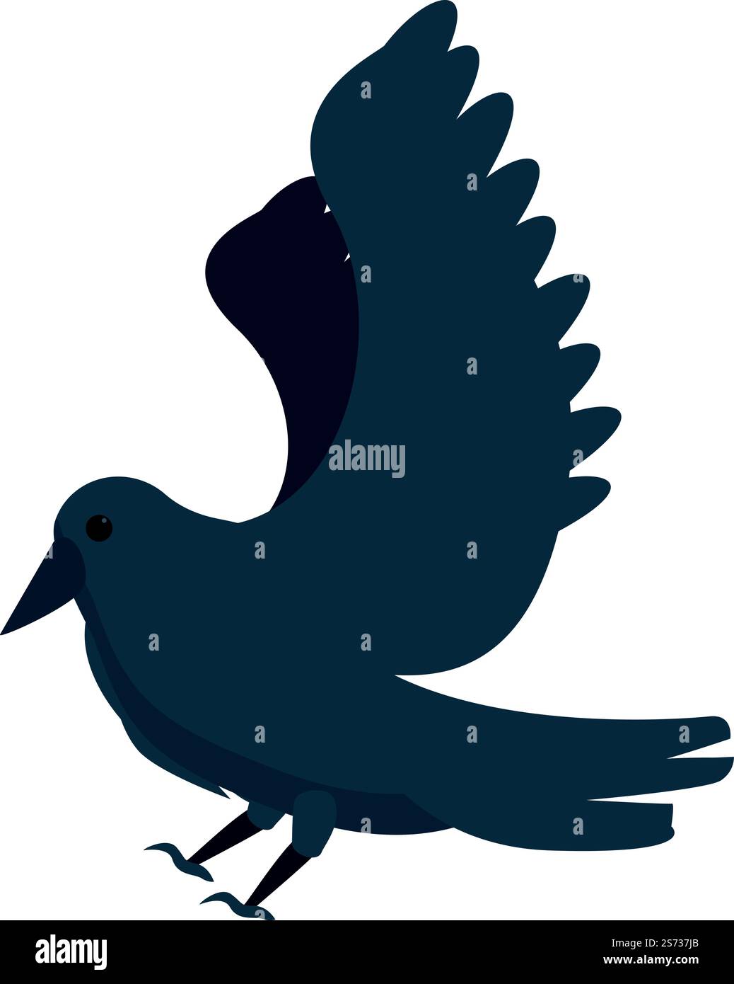 Rabe crow icon cartoon vector. Feather art. Ink flying. Rabe crow icon ...