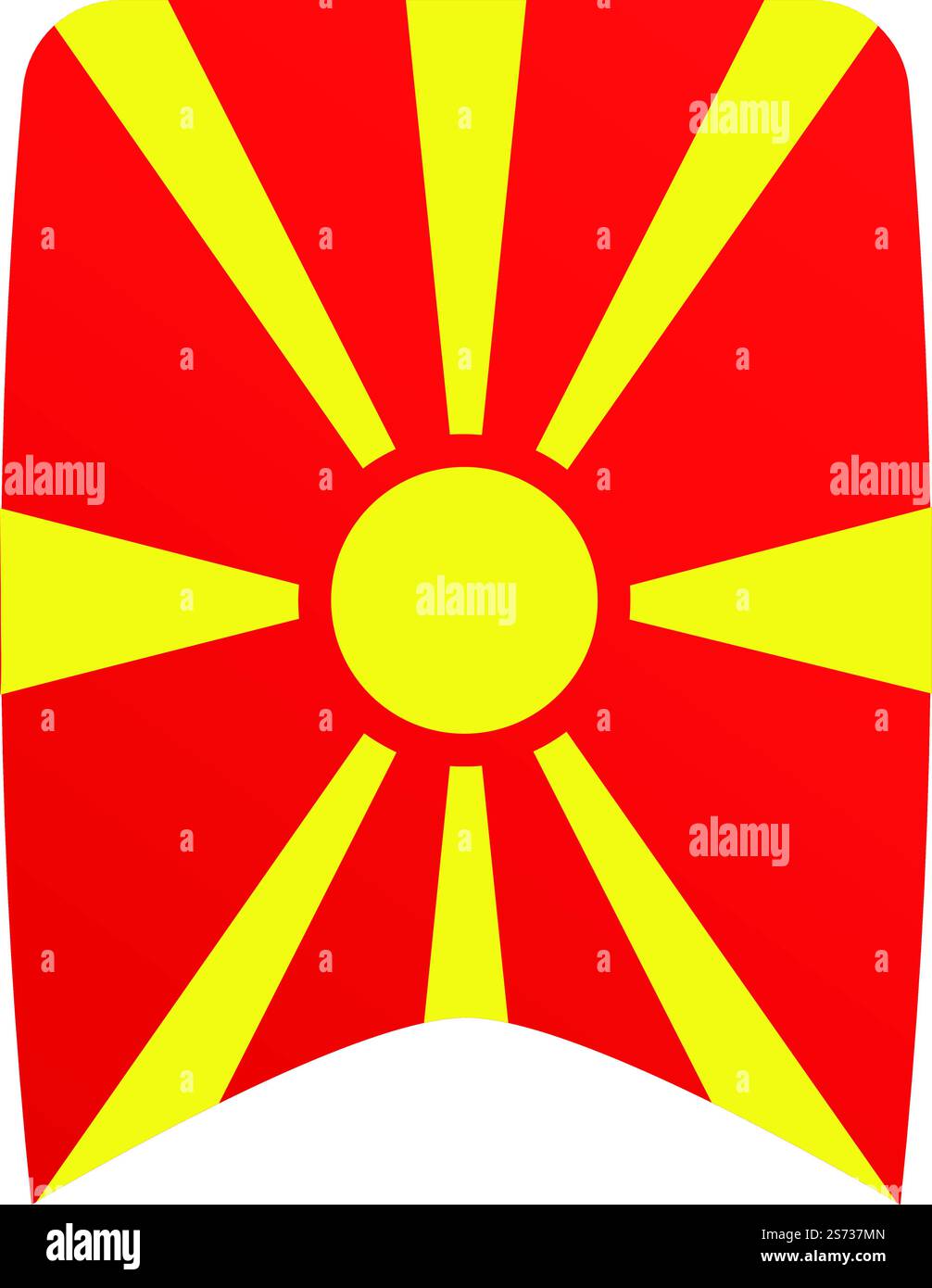 Macedonia flag textile icon cartoon vector. National map. Republic ...