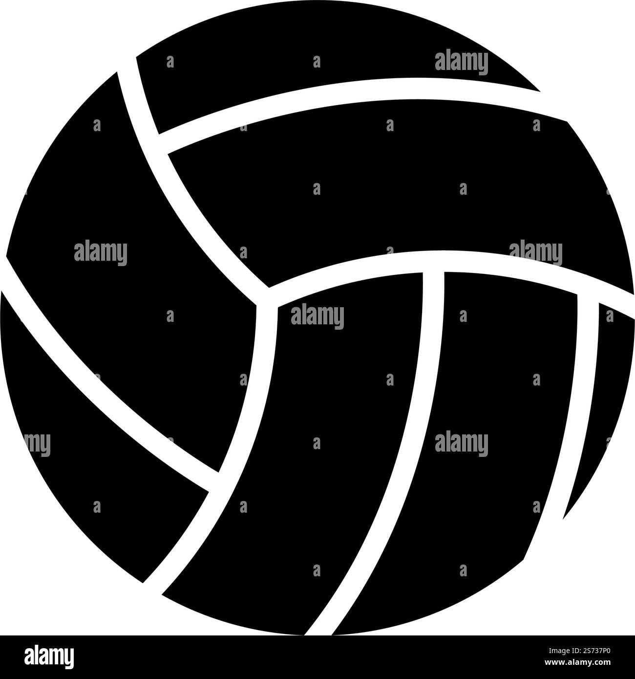 Volley ball logo vector flat design template Stock Vector Image & Art ...