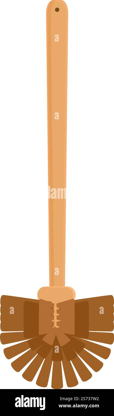 Toilet brush tool icon cartoon vector. Clean tool. Plastic brush. Toilet brush tool icon cartoon ...