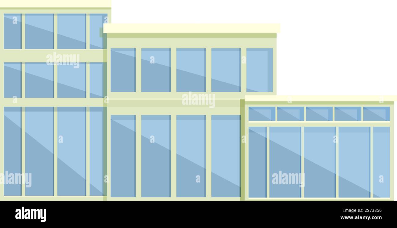Big window villa icon cartoon vector. House building. Beach mansion ...