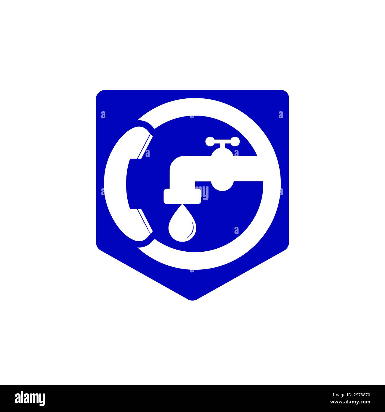 Plumber service call vector logo design. Water service logo concept ...