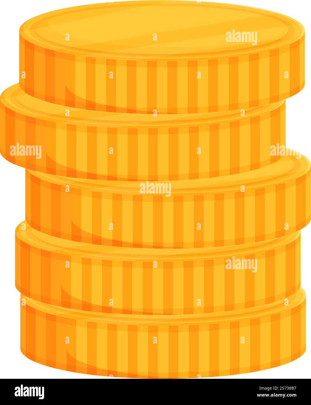 Gold coin stack icon cartoon vector. Golden mine. Stone game. Gold coin ...