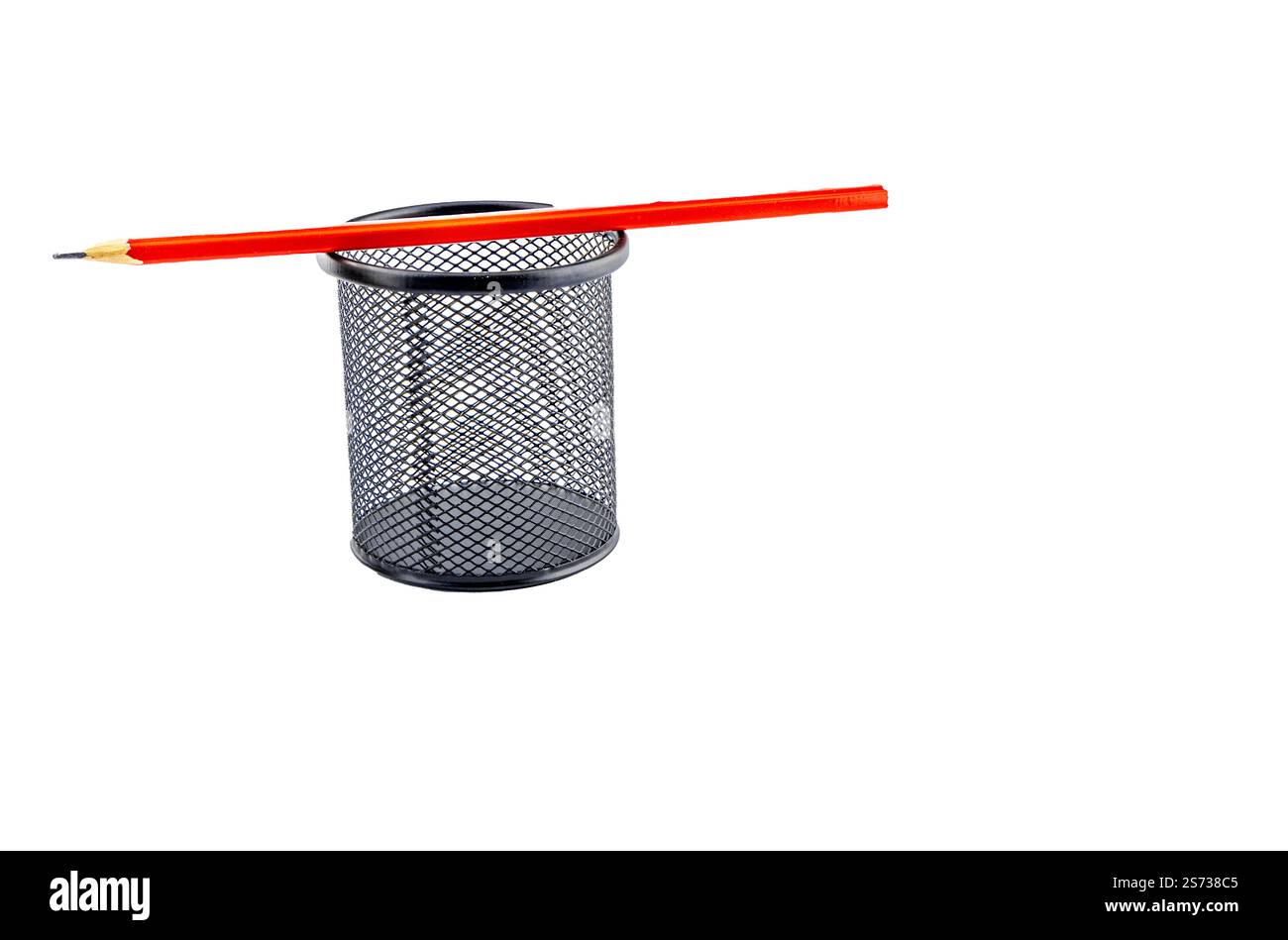 Big red pencil in man's hands, pencil drawing on white paper, graphic ...