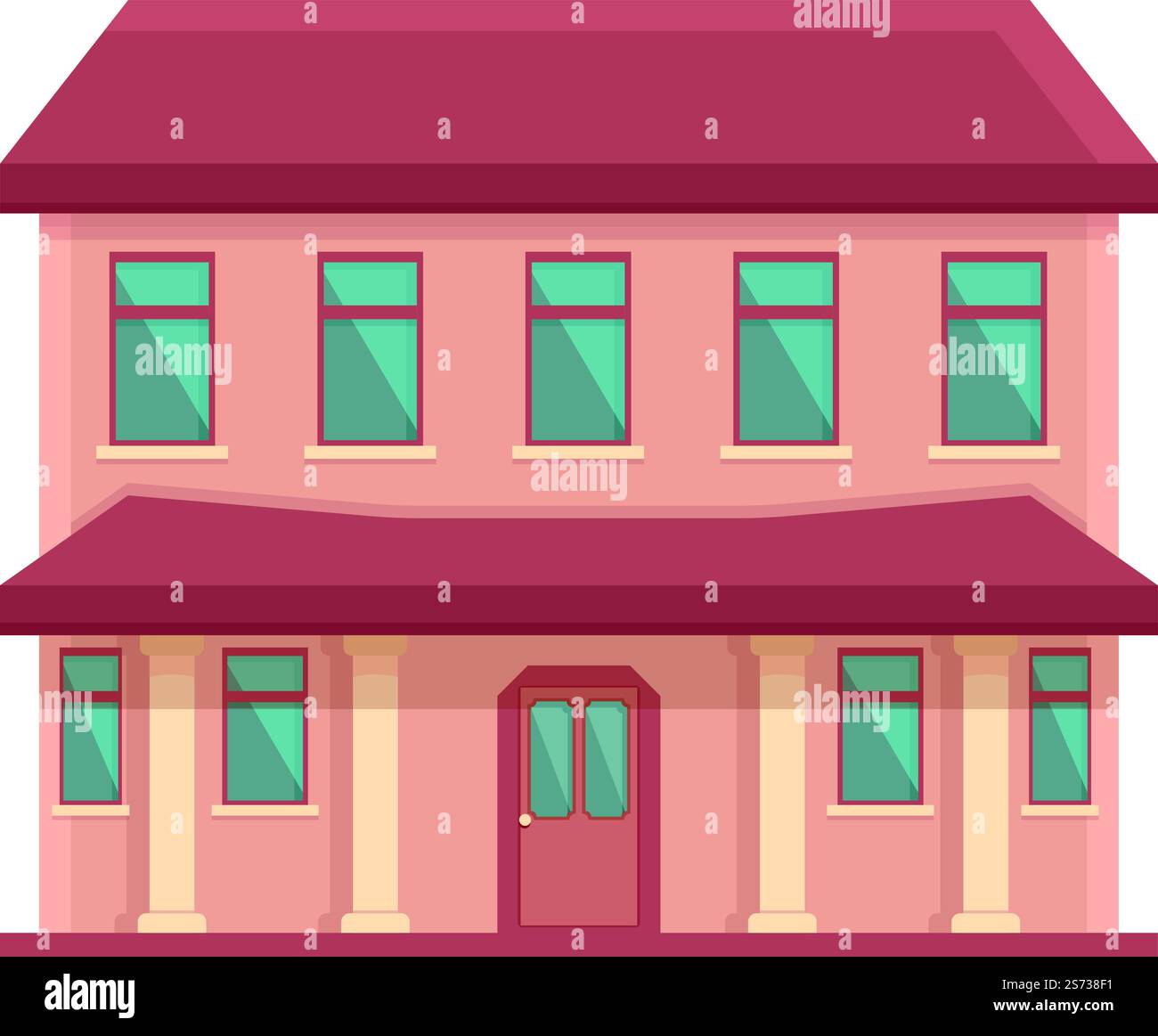 Architecture villa icon cartoon vector. House building. Mansion front ...