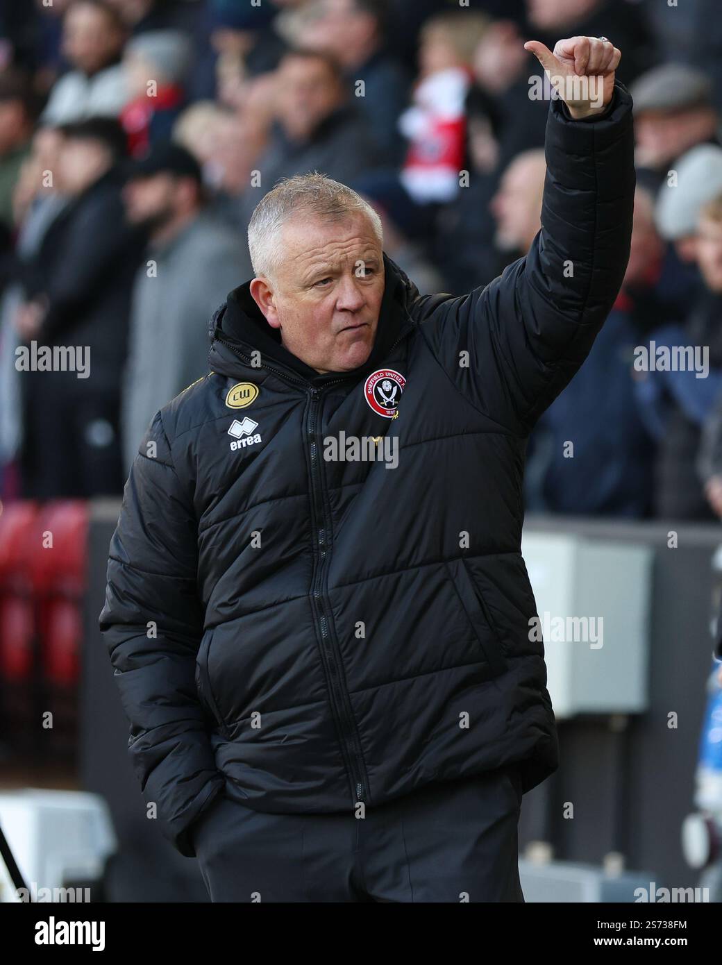 Sheffield, UK. 18th Jan, 2025. Chris Wilder Manager of Sheffield United ...