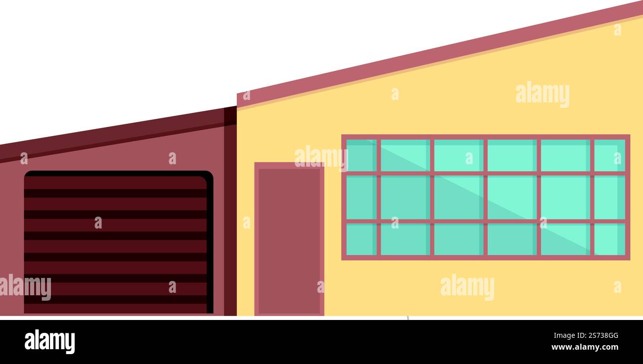 Modern villa icon cartoon vector. Home building. Beach roof. Modern ...