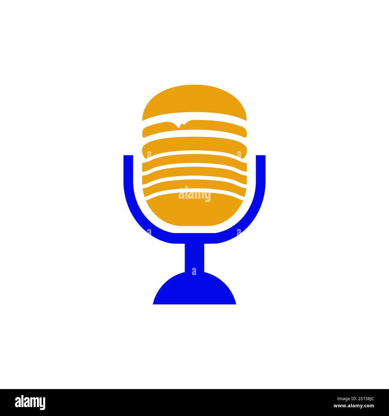 Food podcast vector logo design. Burger with mic icon design Stock ...