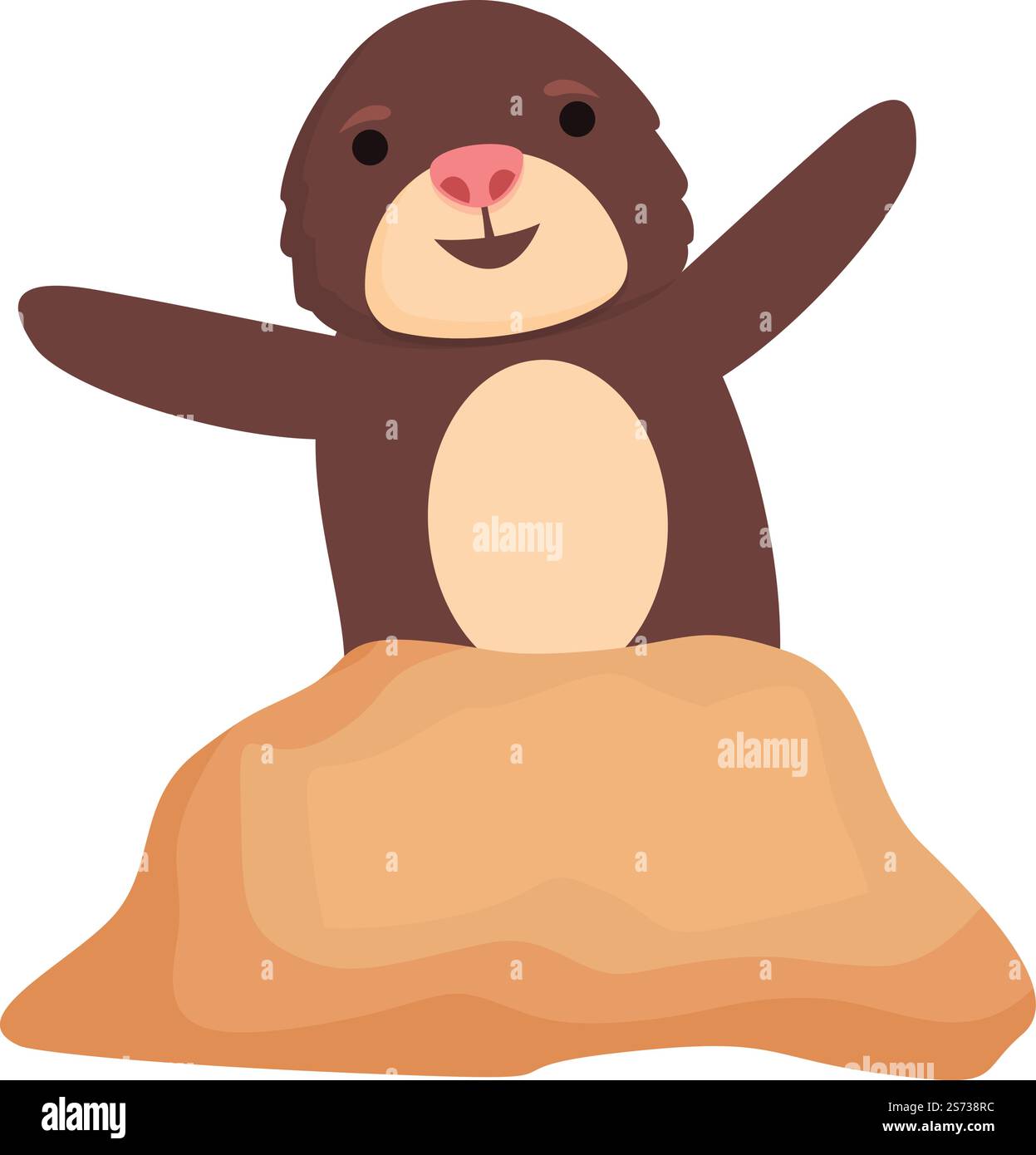 Ground mole icon cartoon vector. Cute animal. Zoo activity. Ground mole ...