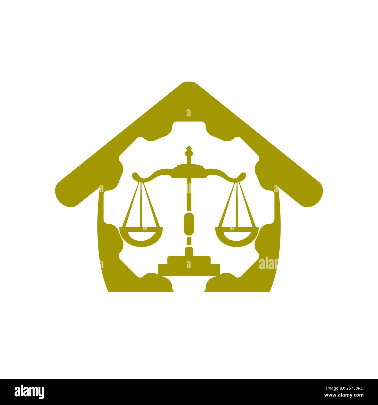 Industrial law firm vector logo design concept. Law firm with gear logo ...