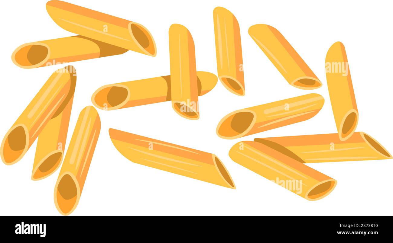 Dry Italian pasta, isolated penne, macaroni icon. Cooking and preparing ...