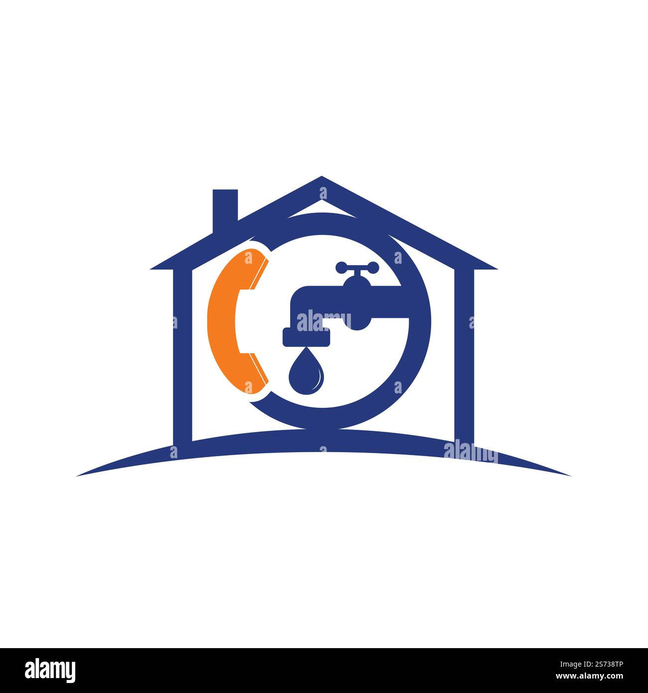 Plumber service call vector logo design. Water service logo concept ...
