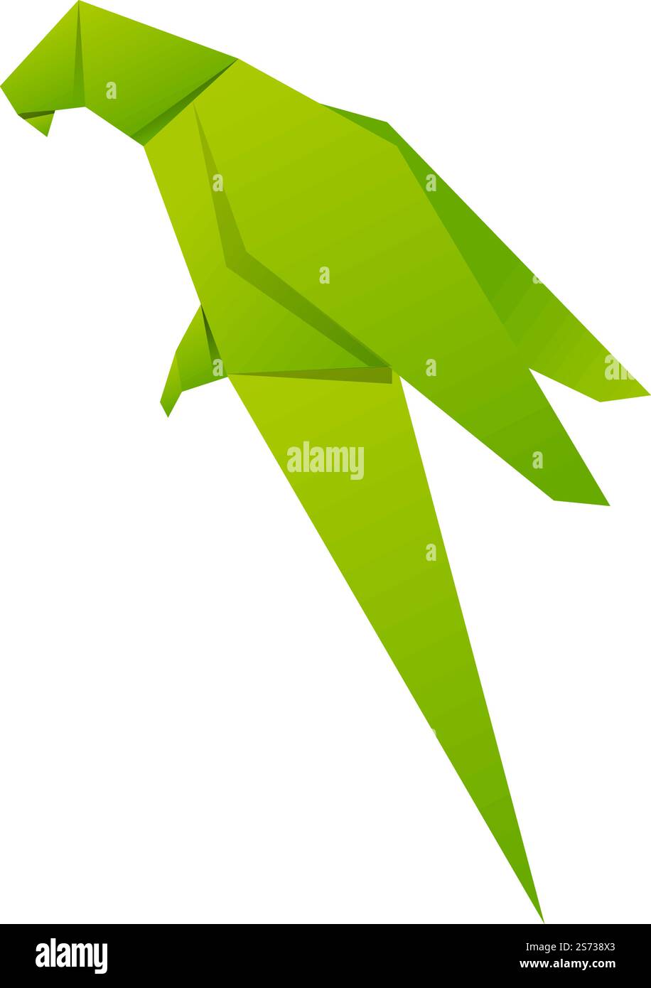 Origami parrot icon cartoon vector. Paper art. Geometrical animal ...
