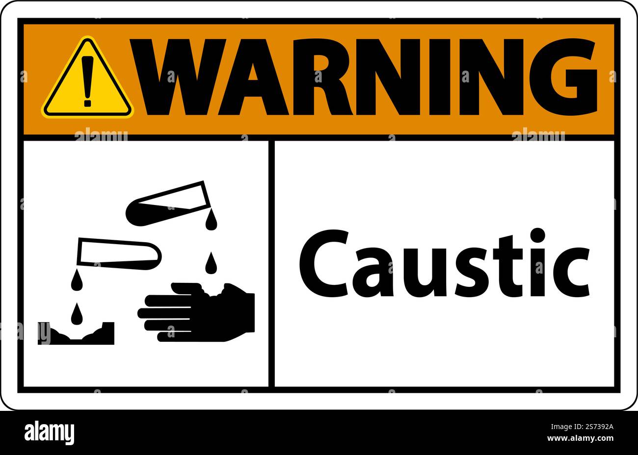 Warning Caustic Symbol Sign On White Background Stock Vector Image ...