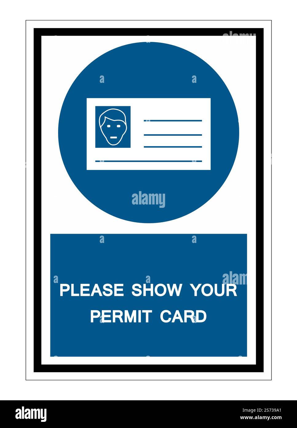 Please Show Your Permit Card Symbol Sign Isolate on White Background ...