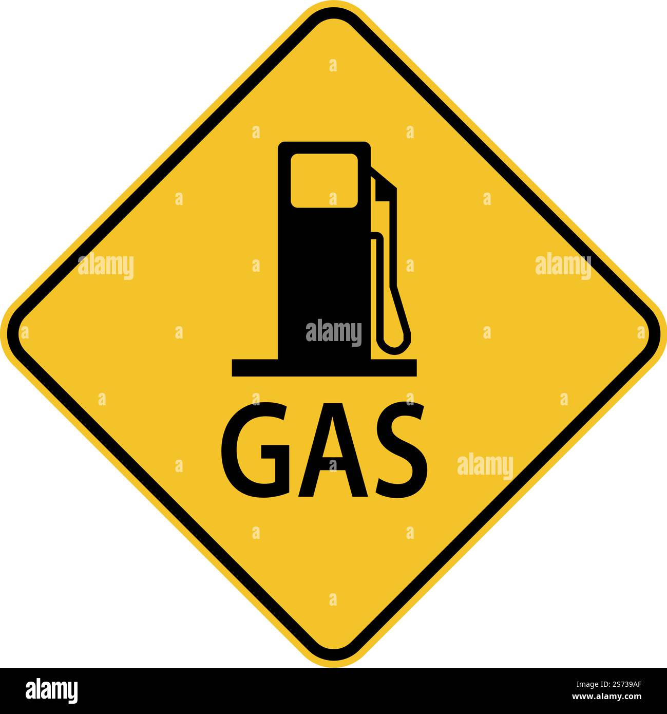 Gas Traffic Sign On White Background Stock Vector Image & Art - Alamy