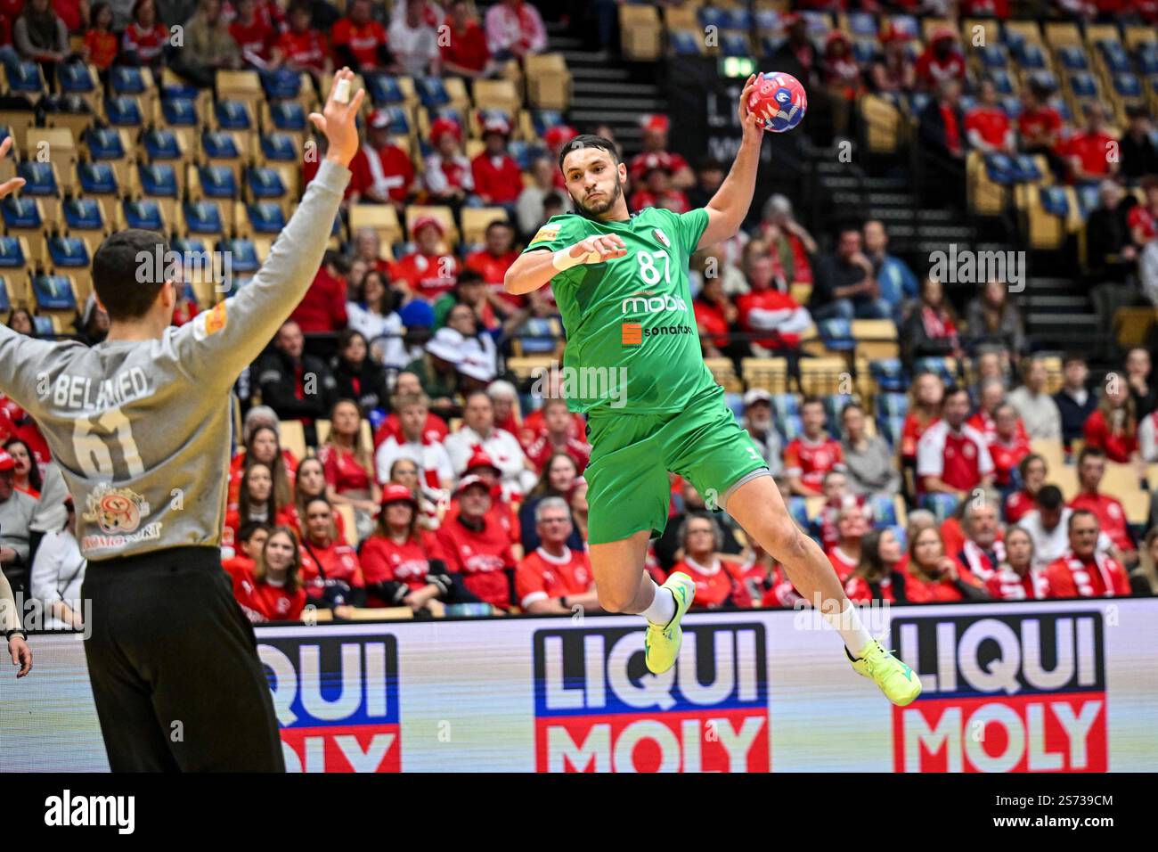 Herning, Denmark. 18th Jan, 2025. Ayyoub Abdi of Algeria Nationalteam ...
