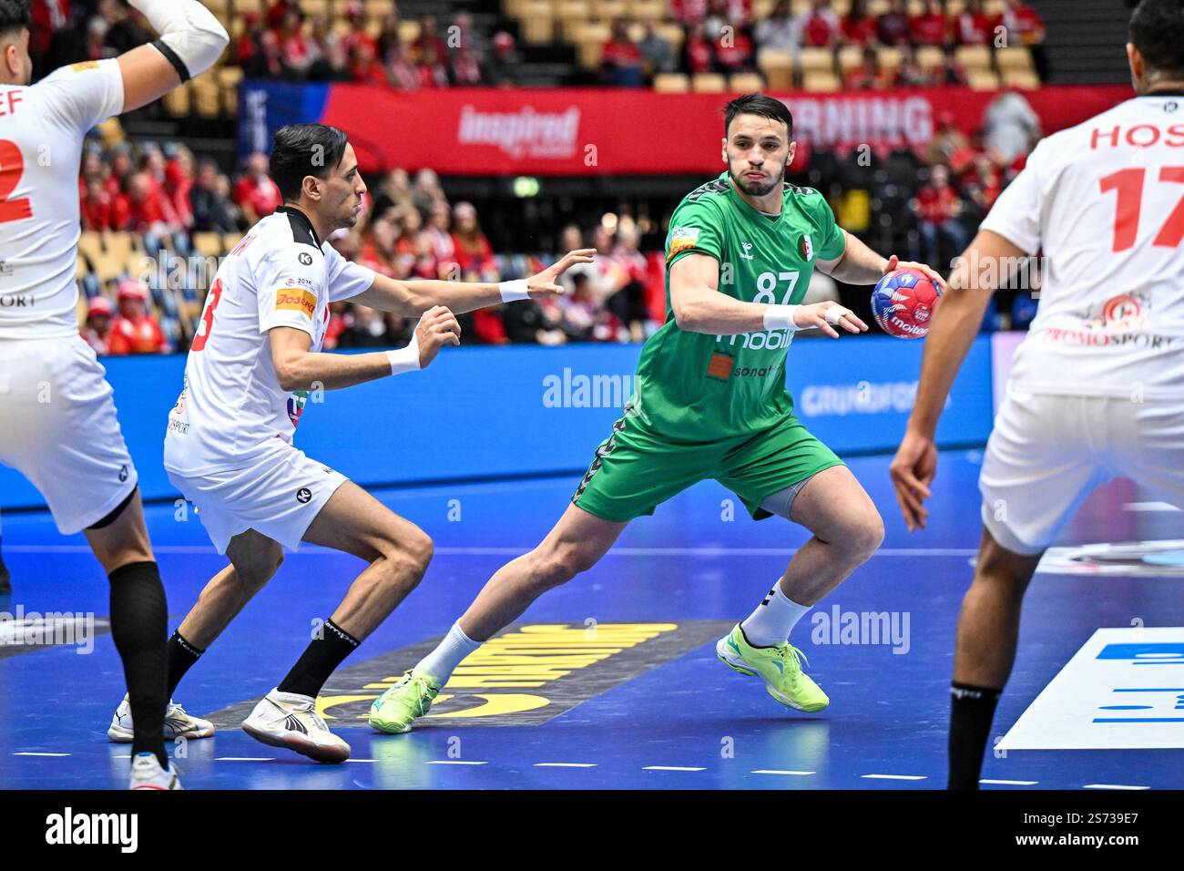 Herning, Denmark. 18th Jan, 2025. Ayyoub Abdi of Algeria Nationalteam ...