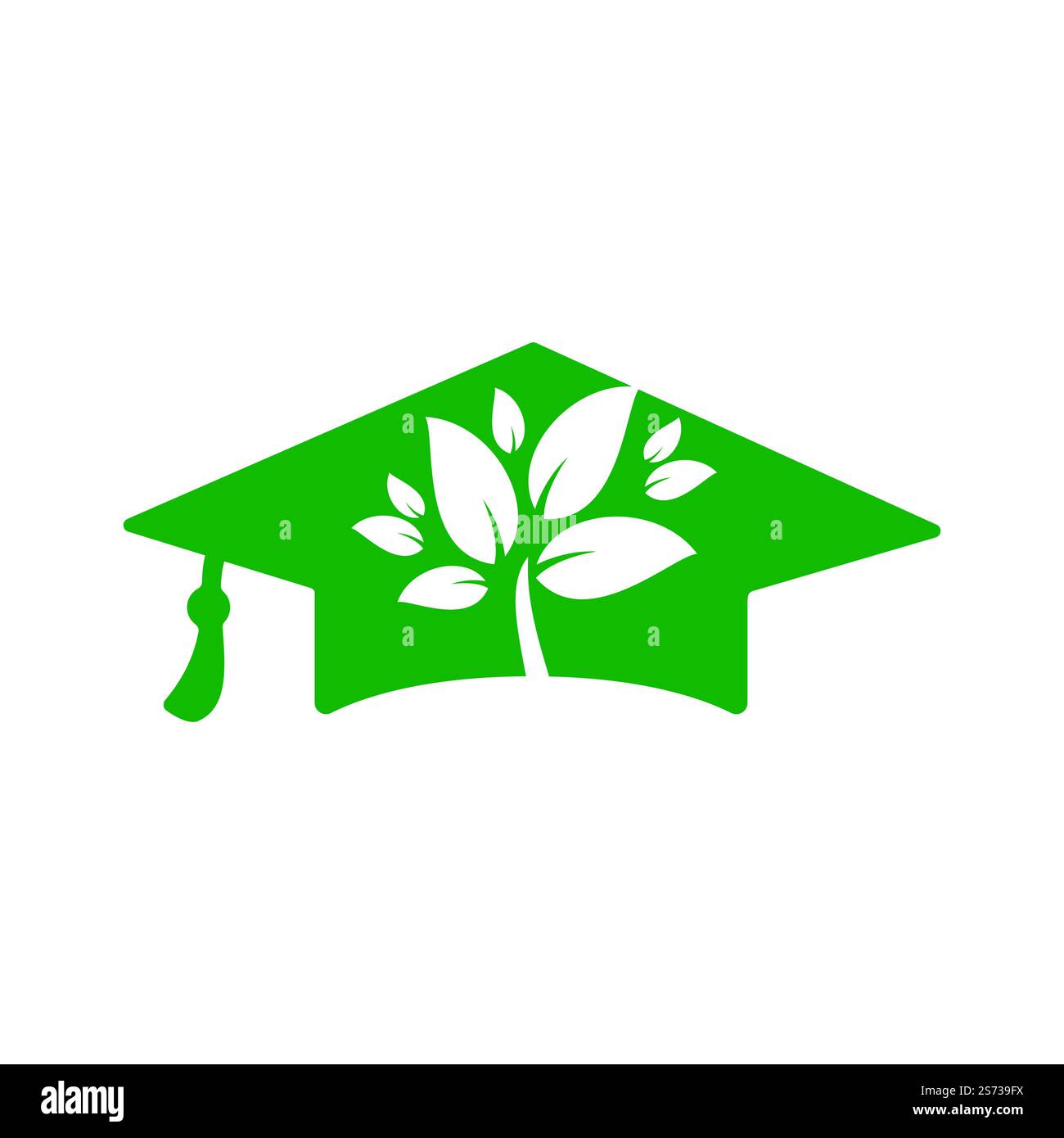 Creative modern nature Education logo design. Graduation cap and tree ...