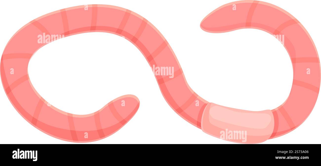 Earthworm icon cartoon vector. Soil worm. Red mascot. Earthworm icon ...