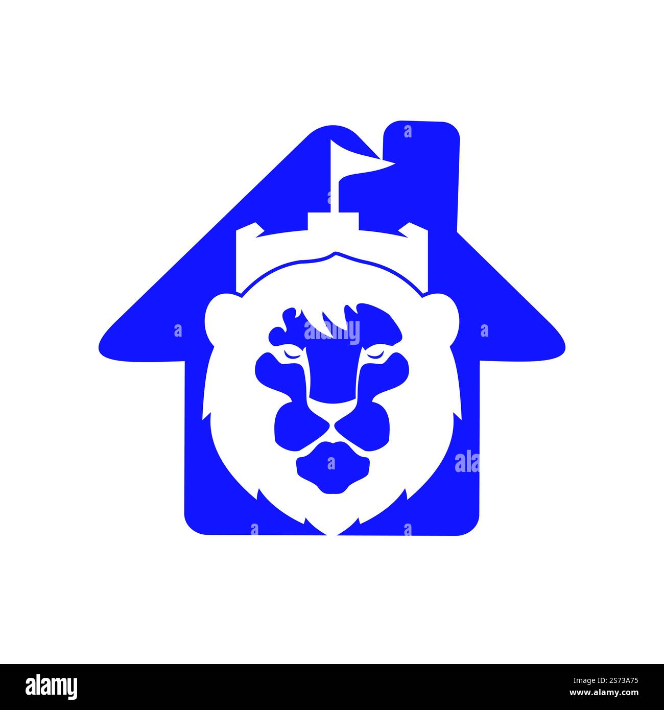 Lion fort vector logo design template. King castle logo concept Stock ...