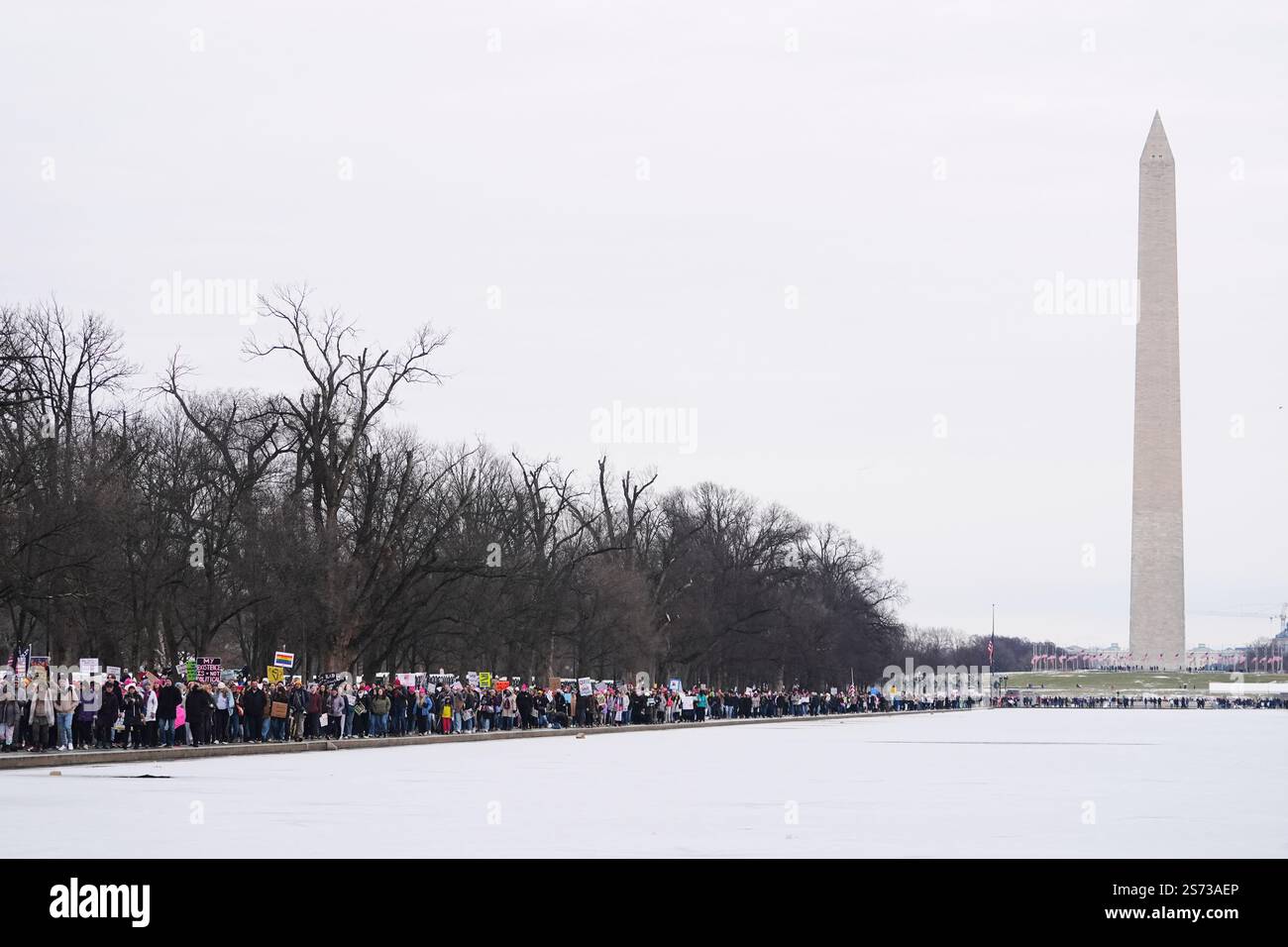 People march in the People's March, Saturday, Jan. 18, 2025, in ...