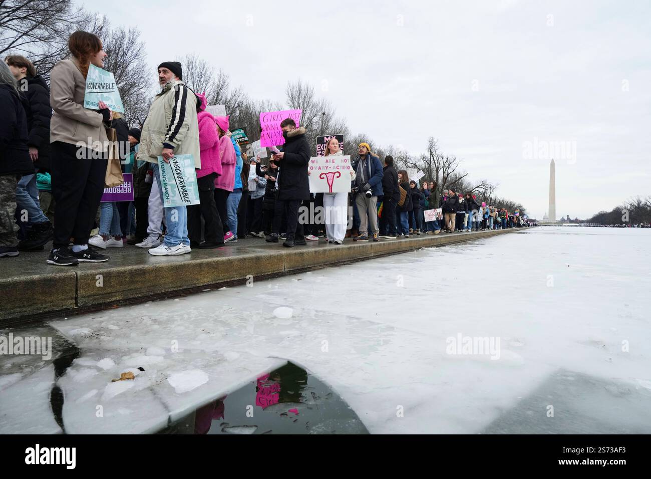 People march in the People's March, Saturday, Jan. 18, 2025, in ...