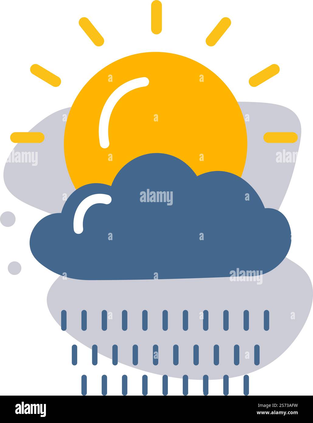 Weather forecast and meteorology icon or widget, isolated sign with sun ...