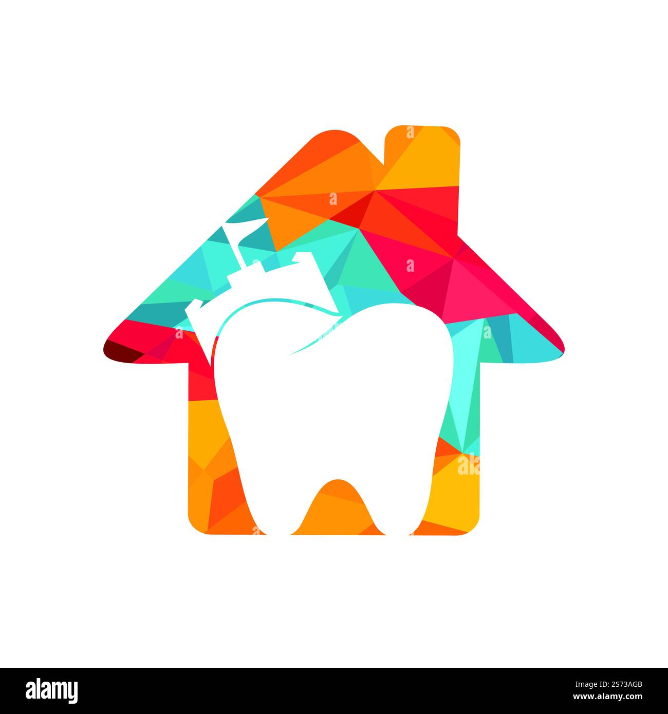 Castle tooth logo template. Dentist fort vector logo design Stock ...