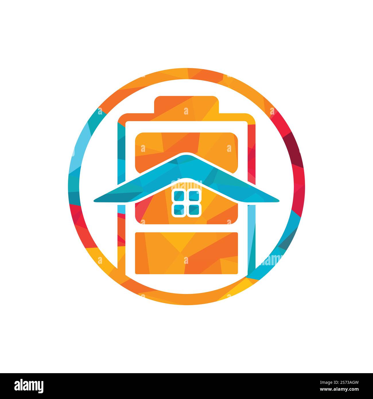Energy house and battery house vector logo design. Power house logo ...