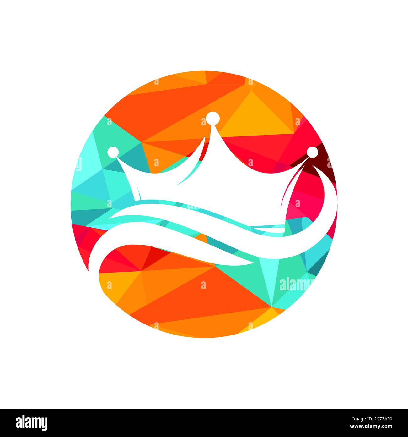 Wave king vector logo design. Water sea waves and crown vector design ...