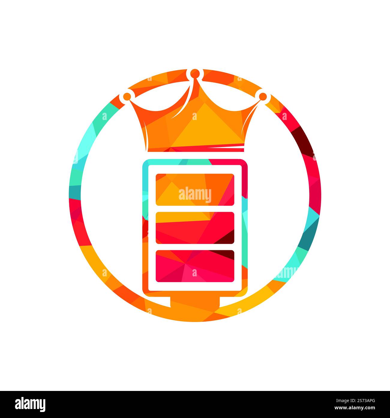Energy king vector logo design. Battery with crown icon design Stock ...