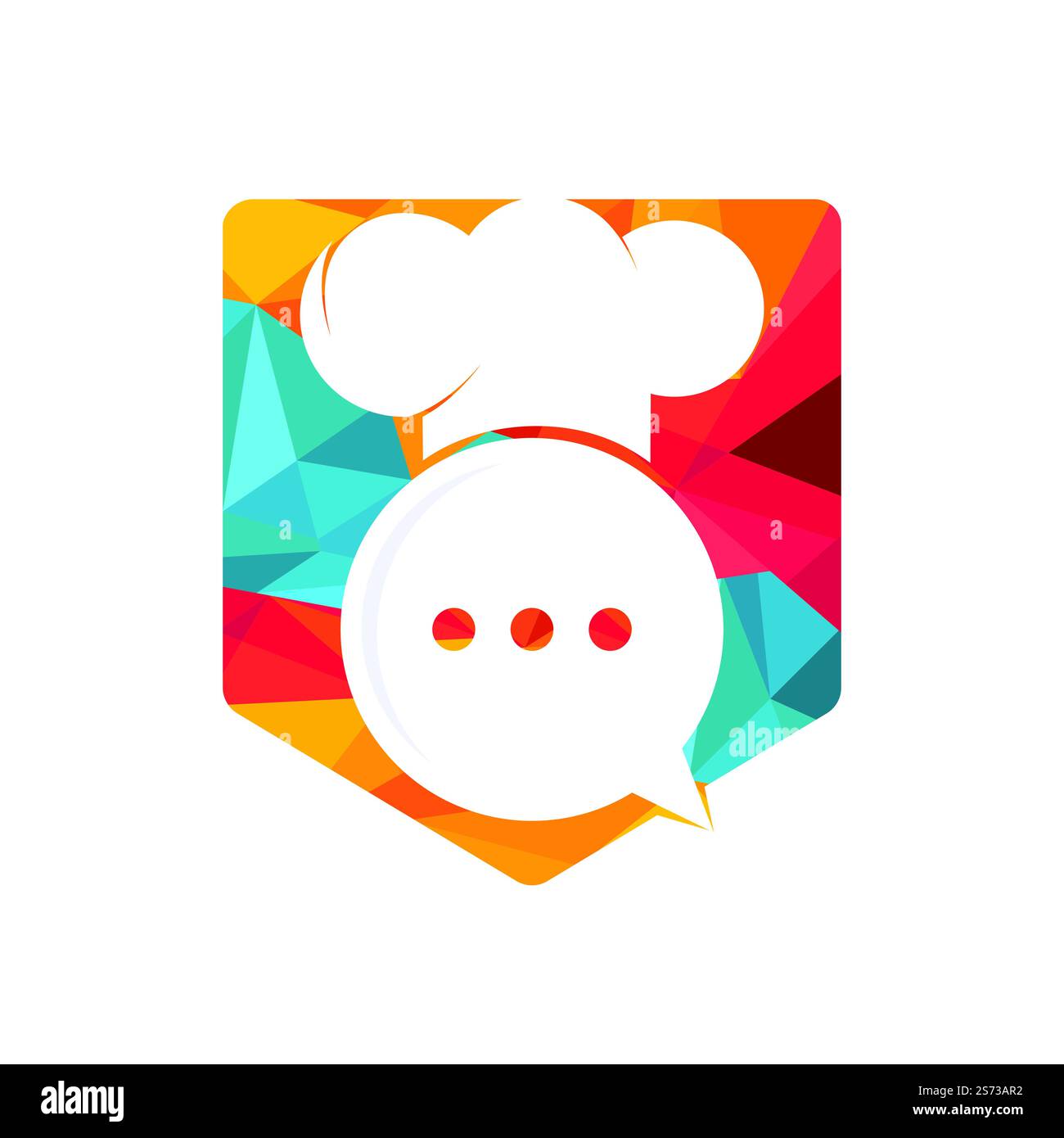 Chef talk vector logo design. Illustration of hat cooker and chat ...
