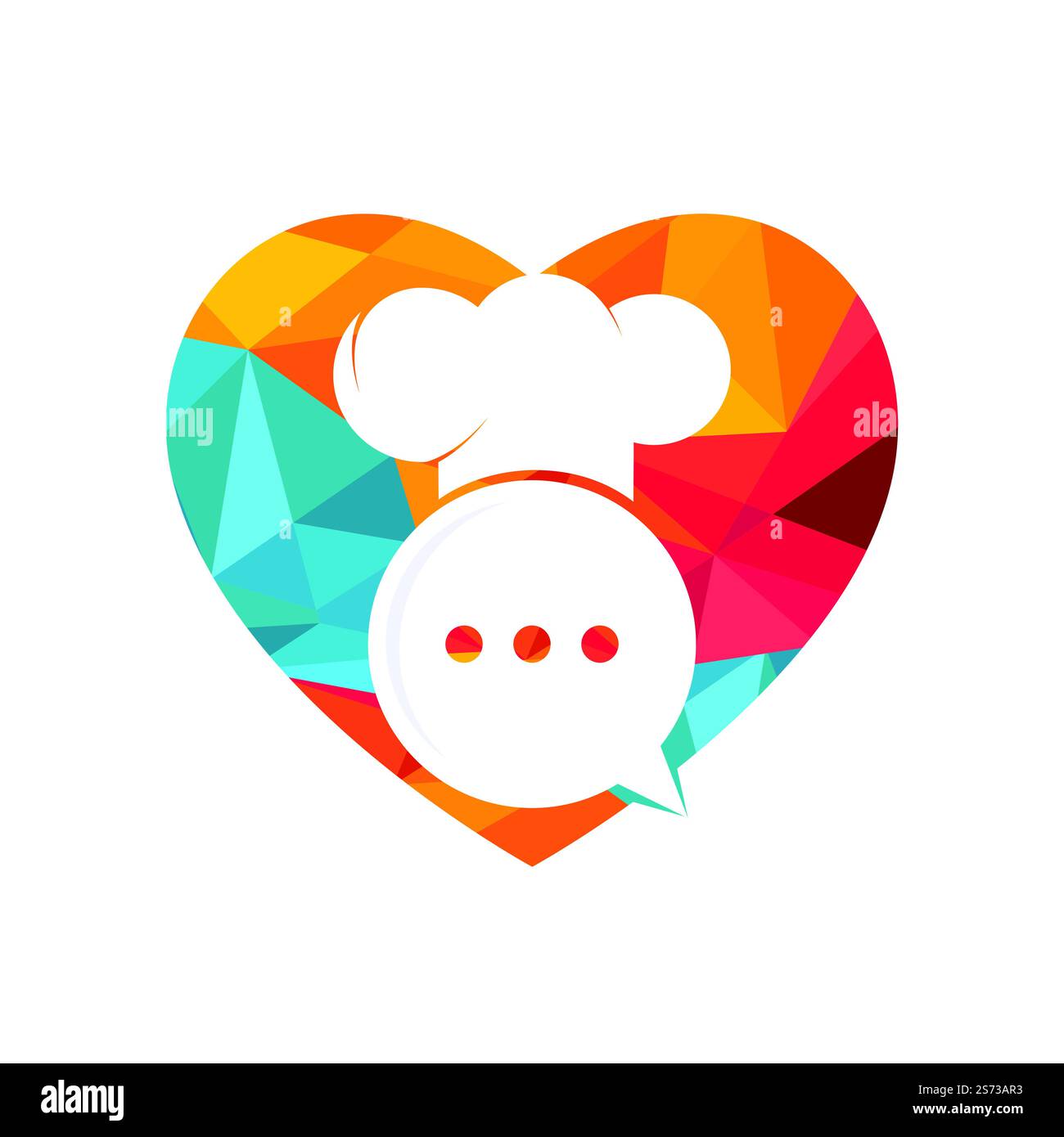 Chef talk vector logo design. Illustration of hat cooker and chat ...