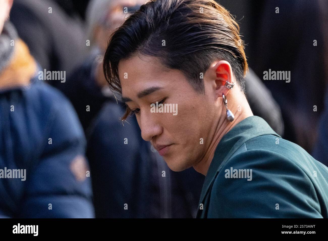 Milan, Italy. 18th Jan, 2025. Iwamoto Hikaru is seen arriving at the ...