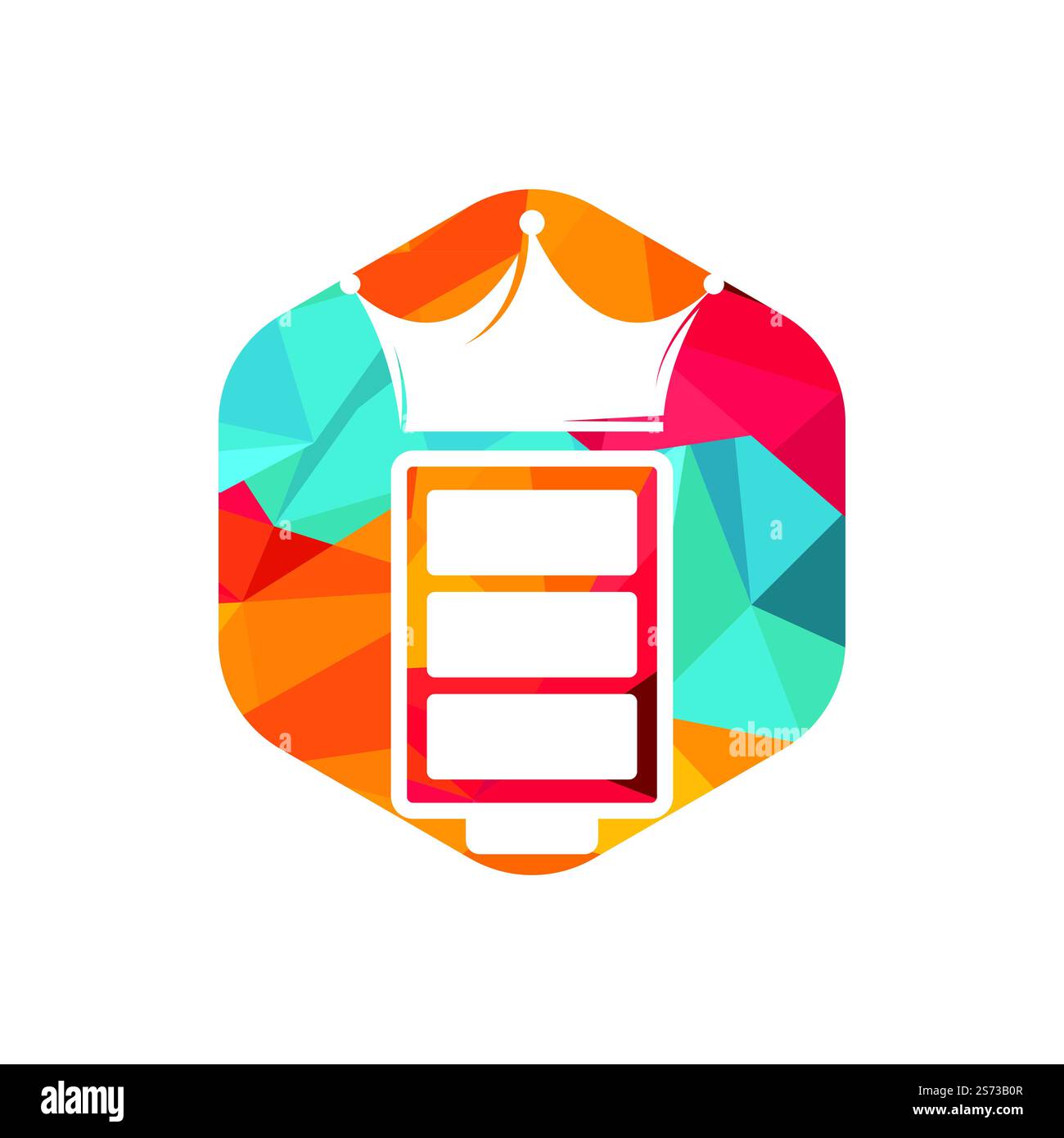 Energy king vector logo design. Battery with crown icon design Stock ...