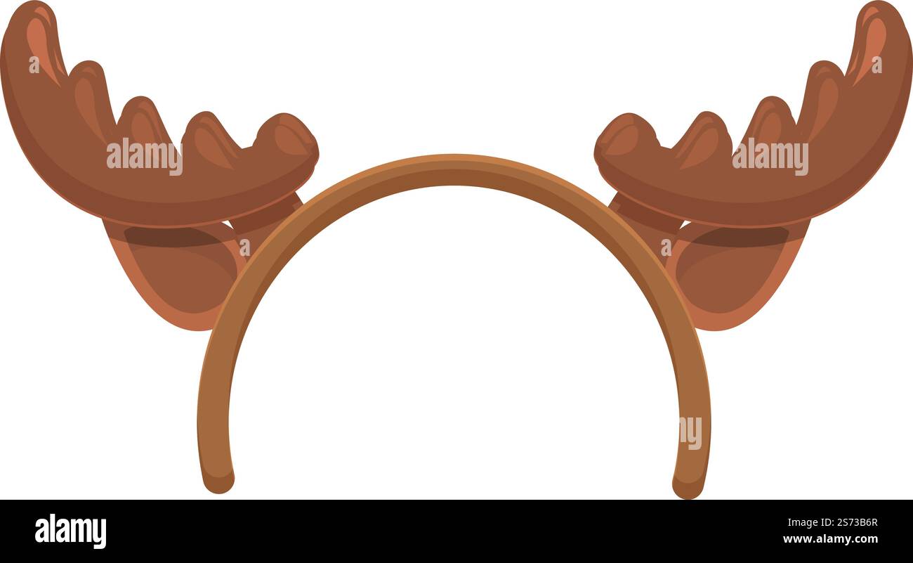 Mask deer icon cartoon vector. Santa face. Costume party. Mask deer ...