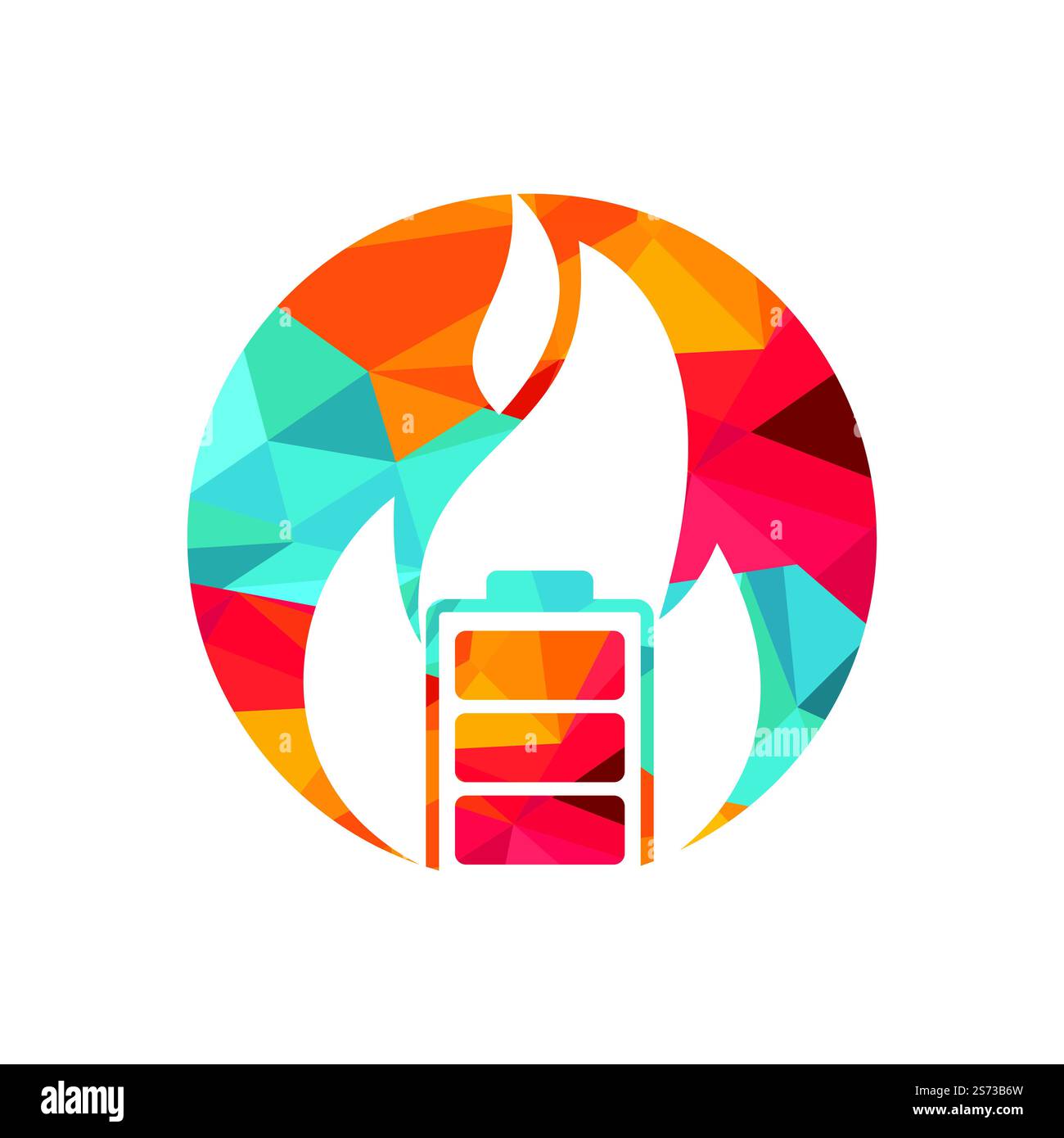 Battery fire vector logo design. Nature energy logo concept Stock ...