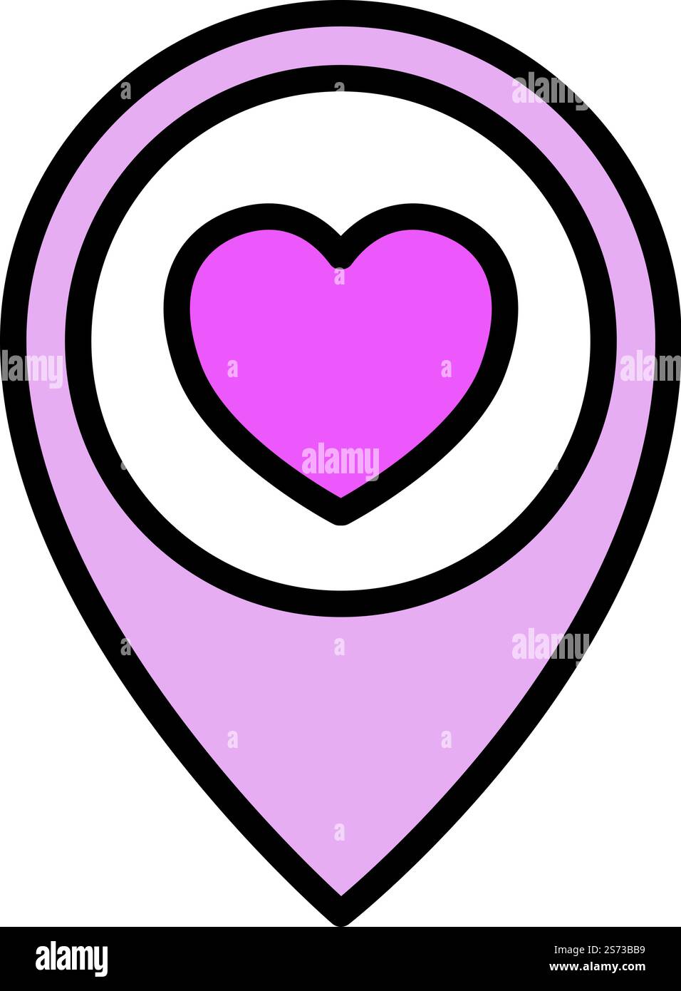 Social help location icon outline vector. Charity service. Hard care ...