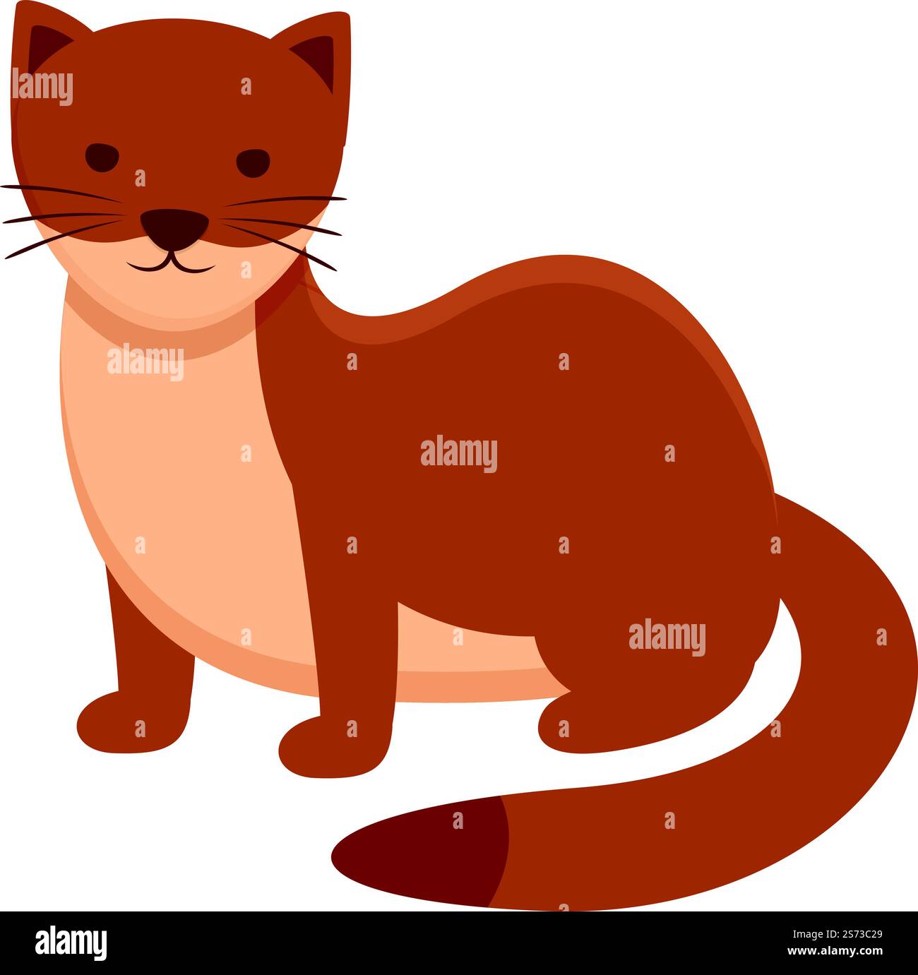 Cute weasel icon cartoon vector. Carnivore animal. Domestic mammal ...
