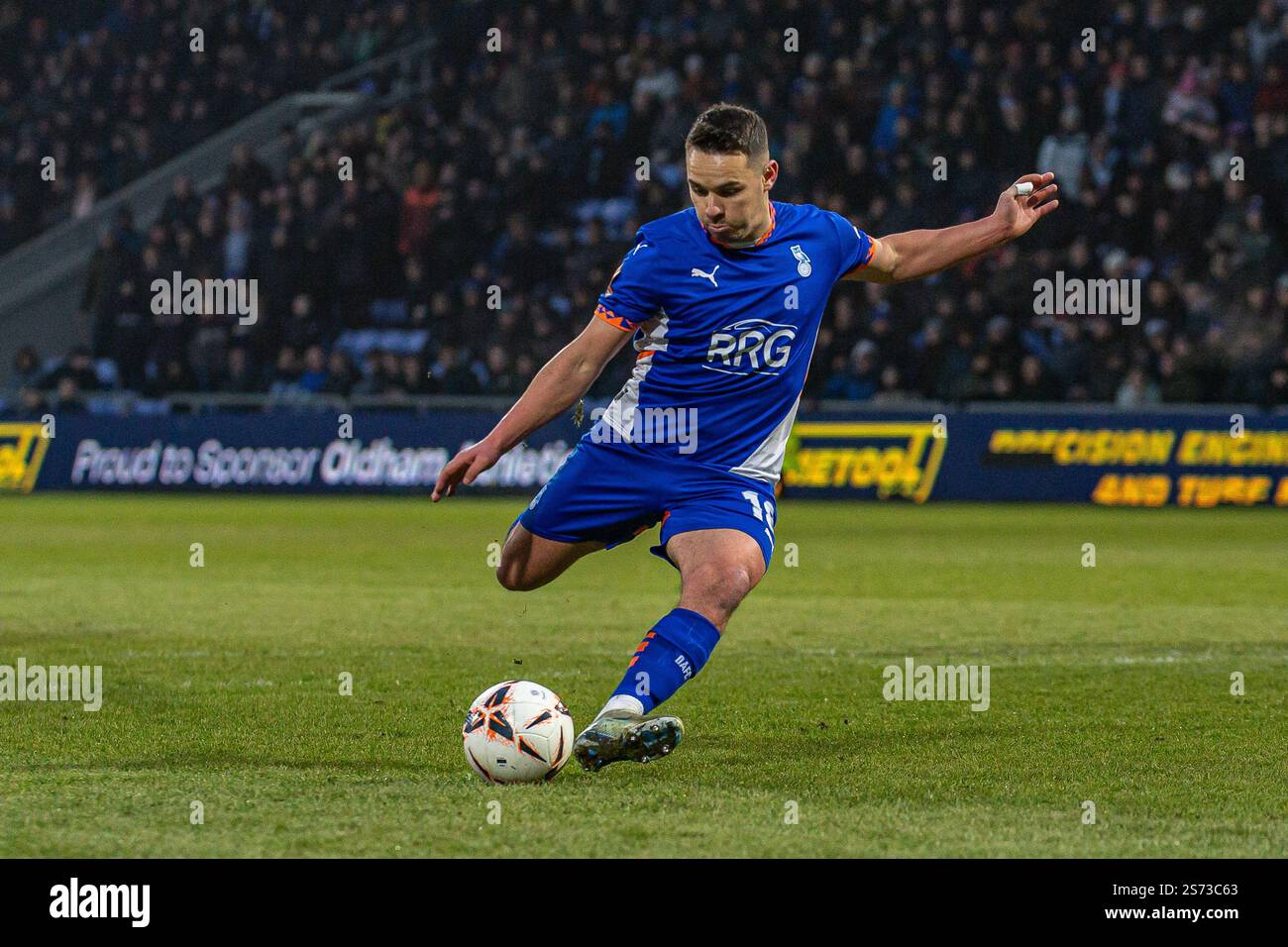 Oldham Athletic's Billy Waters misses a penalty during the Vanarama National League match ...