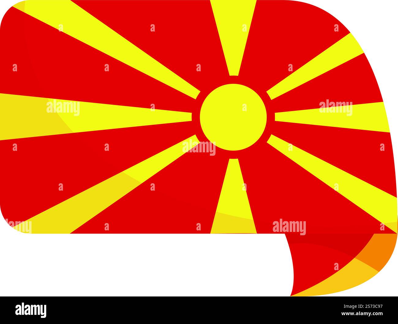 Freedom flag icon cartoon vector. National country. Europe skyline ...