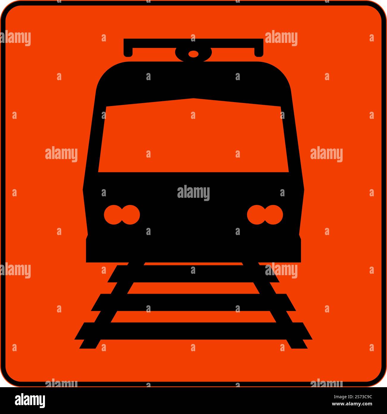 Railroad Crossing Symbol Sign Stock Vector Image & Art - Alamy