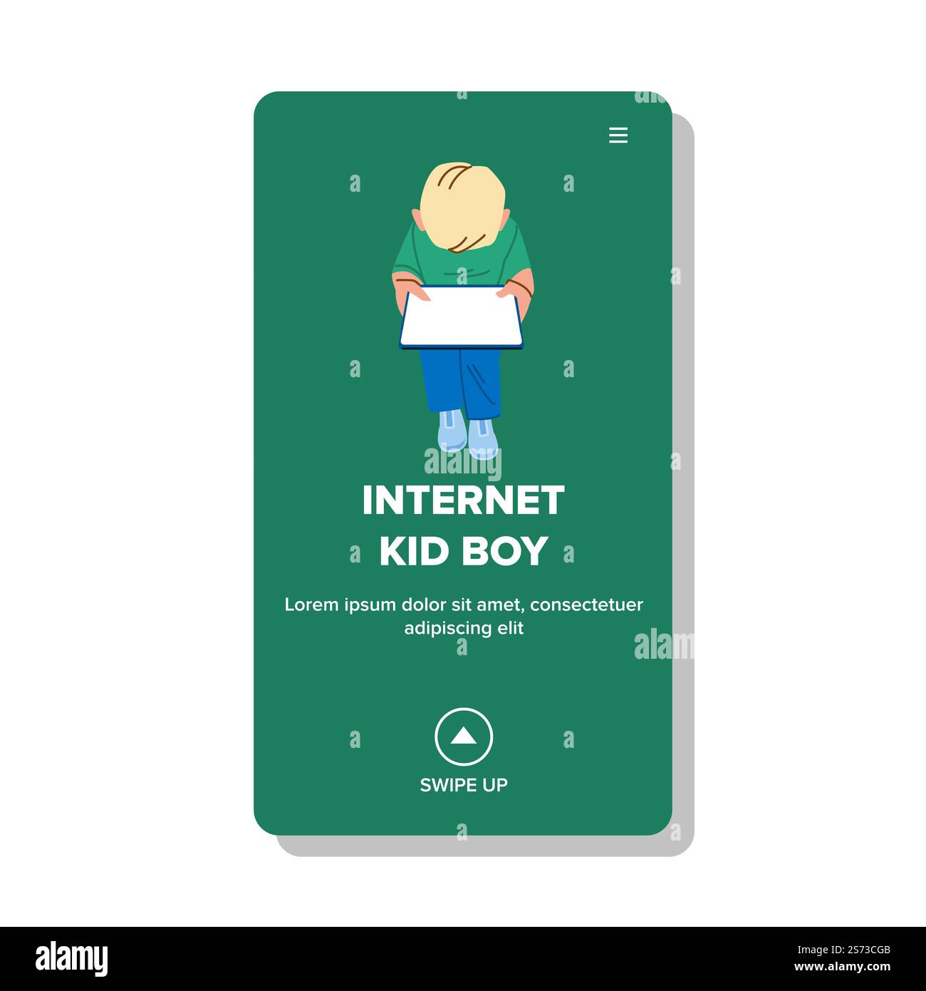 internet kid boy vector. technology child, computer laptop, person boy ...